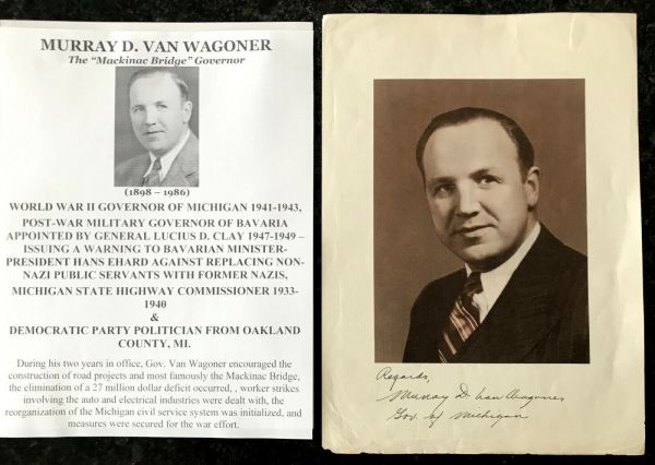 WWII WAR GOVERNOR MI MILITARY GOVERNOR Of NAZI BAVARIA VAN WAGONER ...