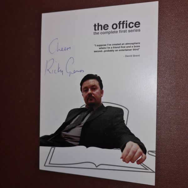 Ricky Gervais The Office Signed BBC Postcard Autograph | #55807967