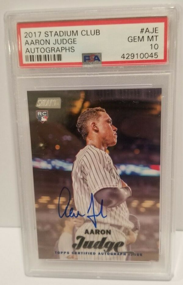2017 Stadium Club Aaron Judge Autograph Rc PSA 10 Gem AJE | #56010694