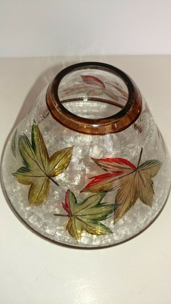 Yankee Candle Crackle Glass Shade/Topper For Large Jar Candle - Fall ...
