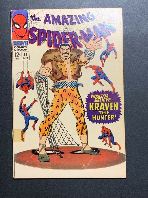 Spider - Man 47 (Marvel Comics 1967) John Romita Sr. KRAVEN Cover Art ...